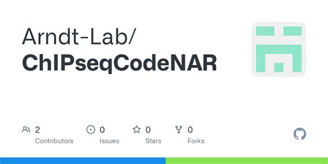 Github Arndt Lab Chipseqcodenar