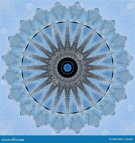 Star Pattern Of Glass And Steel Computer Generated Stock Illustration Illustration Of