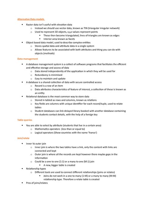 Gis Lecture 2 Alternative Data Models Raster Data Isnt Useful With Elevation Data O Instead
