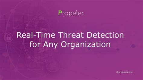 Real Time Threat Detection For Any Organization Propelex