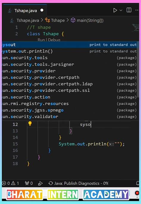 T Shape Pattern Javaprogramming Coding Codereview Codemasters