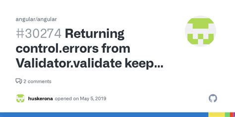 Returning Controlerrors From Validatorvalidate Keeps Control Invalid
