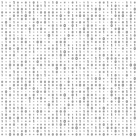 background with digits on screen binary code zero one matrix white