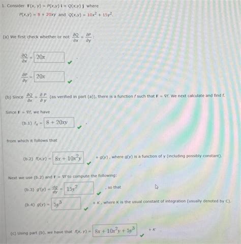 solved 1 consider f x y p x y i q x y j where