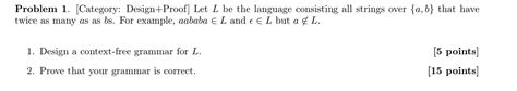 Solved Problem Category Design Proof Let L Be The Chegg