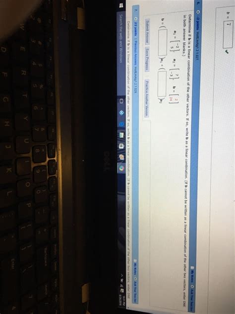 solved determine if b is a linear combination of the other