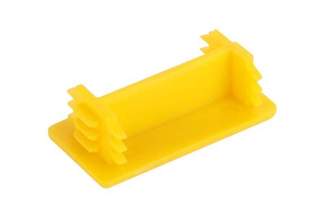 Пластиковая заглушка на монтажный профиль LANMASTER 41x21, желтая LAN ...