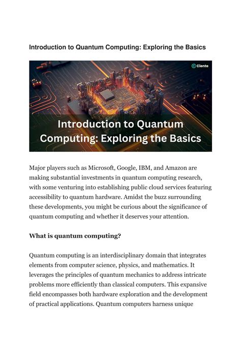 ppt introduction to quantum computing powerpoint presentation free