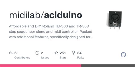 GitHub Midilab Aciduino Affordable And DIY Roland TB And TR Step Sequencer Clone And