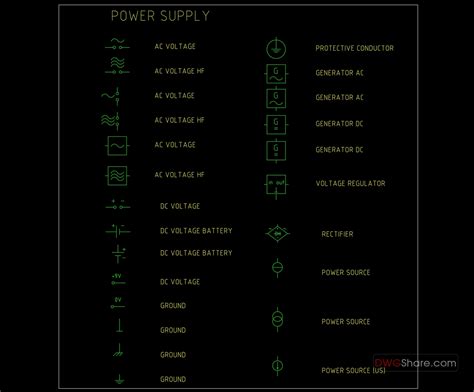 44 Power Supply Symbol Autocad Blocks