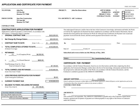Progress Billing Invoice Template
