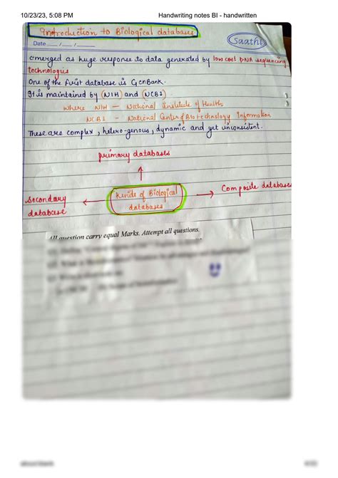 solution computer science cst 301 handwriting notes bi handwritten