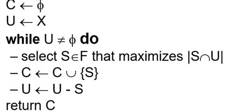 Algorithm An Example Of An Input To The Set Cover Problem Which Does
