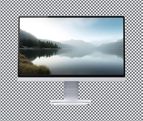 투명 배경에 격리된 매우 우아한 모니터 프리미엄 Psd 파일