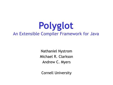 ppt polyglot extensible compiler framework for java powerpoint presentation id 3644785