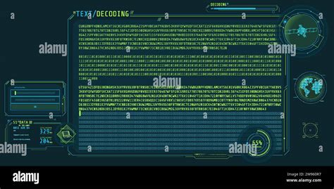 Design Of A Software Interface For Text Decoding Stock Vector Image And Art Alamy