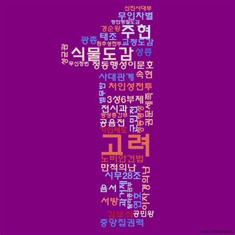 고려 워드클라우드 워드클라우드 생성기