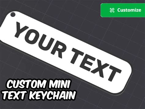 custom mini text keychain [openscad] by sam3dbox makerworld