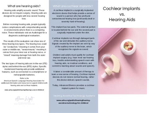 Cochlear Implants Vs Hearing Aids Etsy