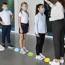 Amazon Com Line Up Numbers For Classroom Floor Stickers 42 Pcs Bright Color Number Spot