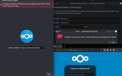 System Settings And Dolphin Cant Resolve Local Nextcloud Deployment