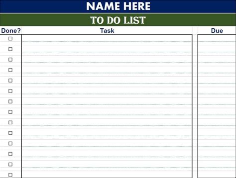 To Do List Template Excel Word Templates List Template To Do List Word Template