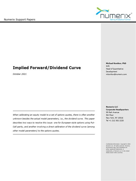 Implied Forward Dividend Curve Download Free Pdf Option Finance