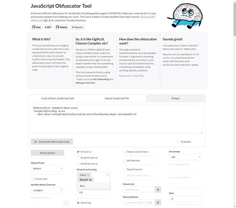 Ui Broken · Issue 53 · Javascript Obfuscator