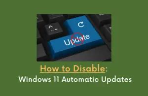 How To Disable Windows 11 Automatic Updates Howtoedge