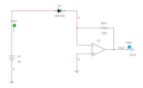 Logarithmic Amplifier Diode Feedback Positive Input Negative Output