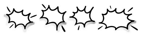 만화 대화를 위한 폭발적인 강조 거품 날카로운 모서리가 있는 손으로 그린 만화 텍스트 프레임 흰색 배경에 고립 된 평면 벡터 그림입니다 Dream Pop에 대한 스톡 벡터