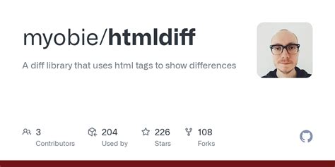 Github Myobiehtmldiff A Diff Library That Uses Html Tags To Show