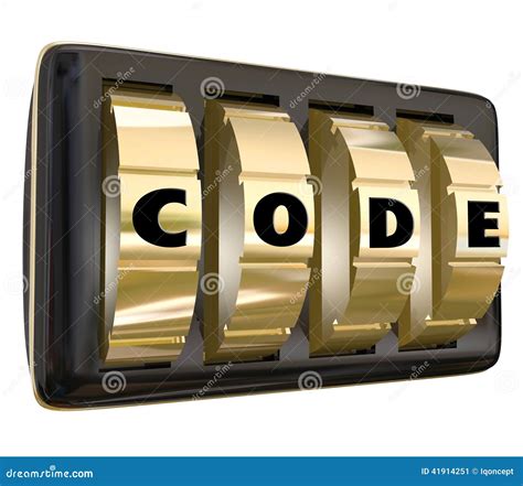 Code Word Lock Dials Secret Classified Informatoin Password Access Stock Illustration