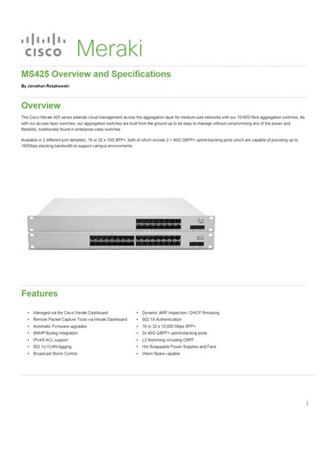 Cisco Meraki Ms425 16 At Rs 255900 Cisco Network Switch In Chennai Id 2853193999912