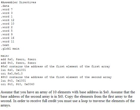 solved assume that you have an array of 10 elements with