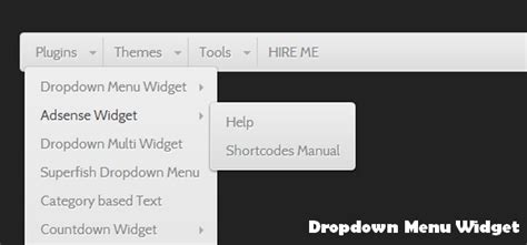 افزونه ساخت منو کشویی Dropdown Menu Widget بیگ تم