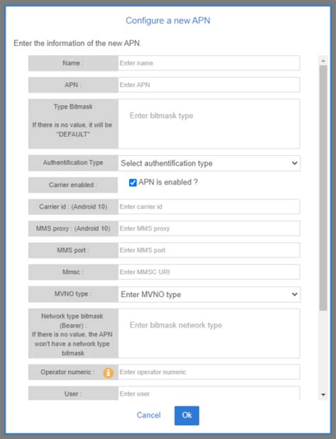 Manage APN Configuration Help Resources