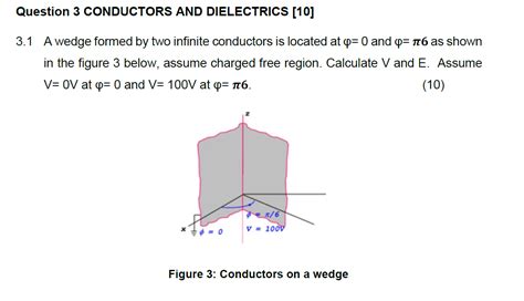 Solved Question 3 Conductors And Dielectrics [10] 3 1 A