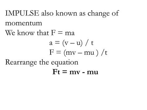 Physics Kssm Form 4 27 Impulse And Impulsive Force Ppt