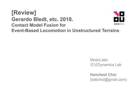 [review] Contact Model Fusion Pdf