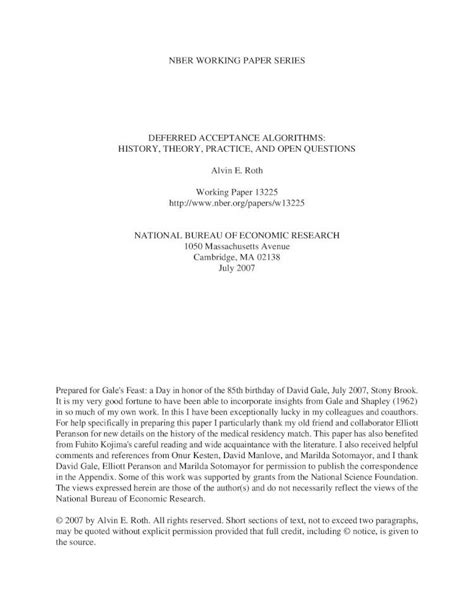 pdf deferred acceptance algorithms history theory practice