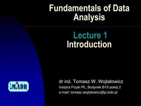 Ppt Fundamentals Of Data Analysis Lecture 1 Introduction Powerpoint Presentation Id2328686 Ppt Fundamentals Of Data Analysis Lecture 1 Introduction Powerpoint Presentation Id2328686