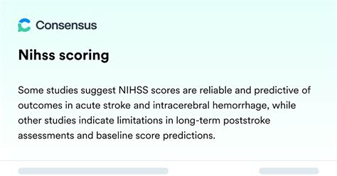 Nihss Scoring Consensus Academic Search Engine