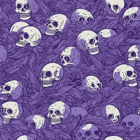 Premium Vector Seamless Colorful Skull Pattern