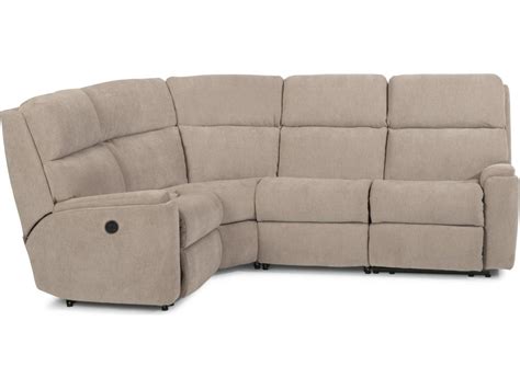 Flexsteel Rio Fabric Power Reclining Sectional Furniture Living Room