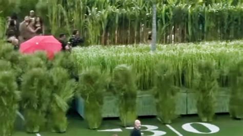 One Of Bad Bunnys Halftime Bushes Was Caught On Camera Hitting The 6