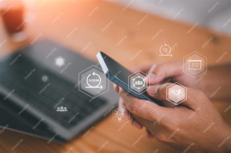 Premium Photo Scrum Agile Development Task Sprint Teamwork Methodology Adaptable Fast Flexible