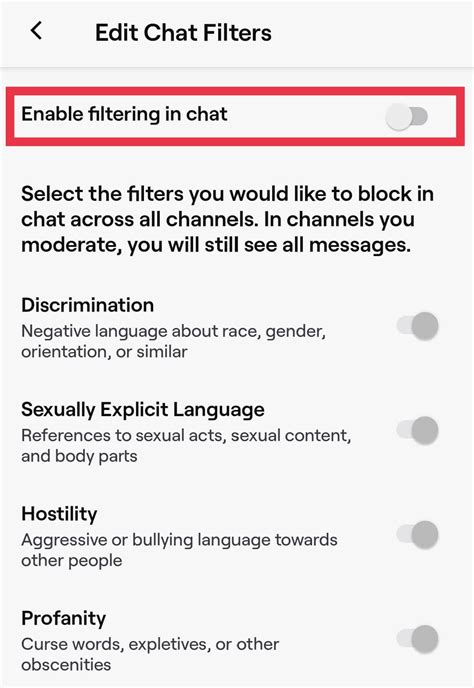 How To Turn Off Profanity Filter Twitch On Mobile Desktop