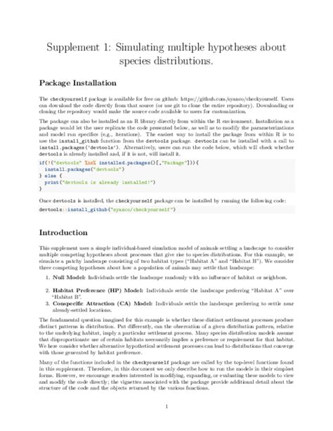 Pdf Simulating Multiple Hypotheses About Species Distributions From A Modern Method Of
