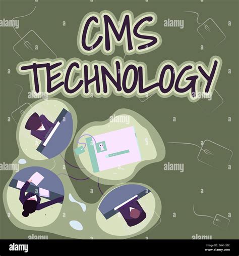 Conceptual Caption Cms Technology Conceptual Photo Programs That Are Used To Create And Manage